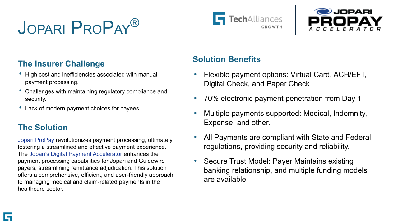 Jopari ProPay Accelerator for Payment for ClaimCenter