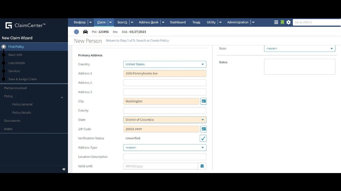 Smarty US Address Verification for ClaimCenter