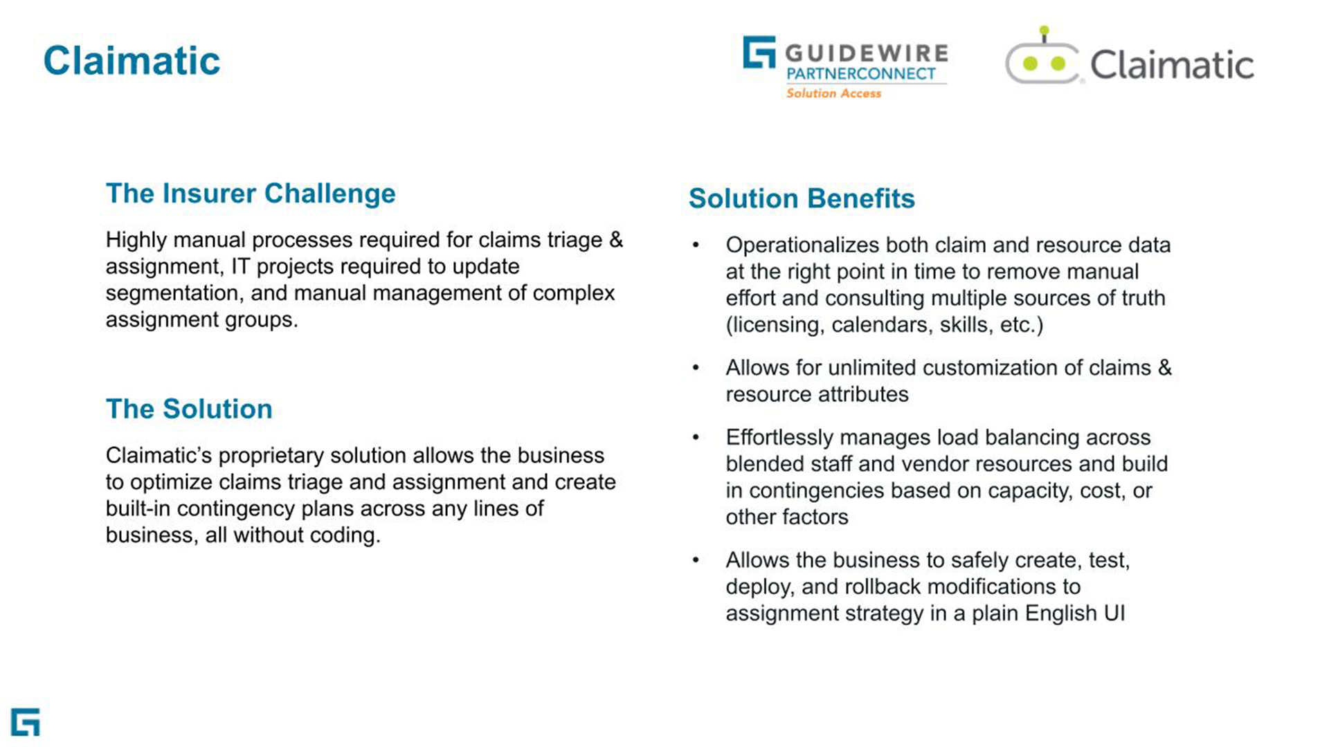 Claimatic Accelerator for Claims Segmentation, Triage, & Assignment for ...